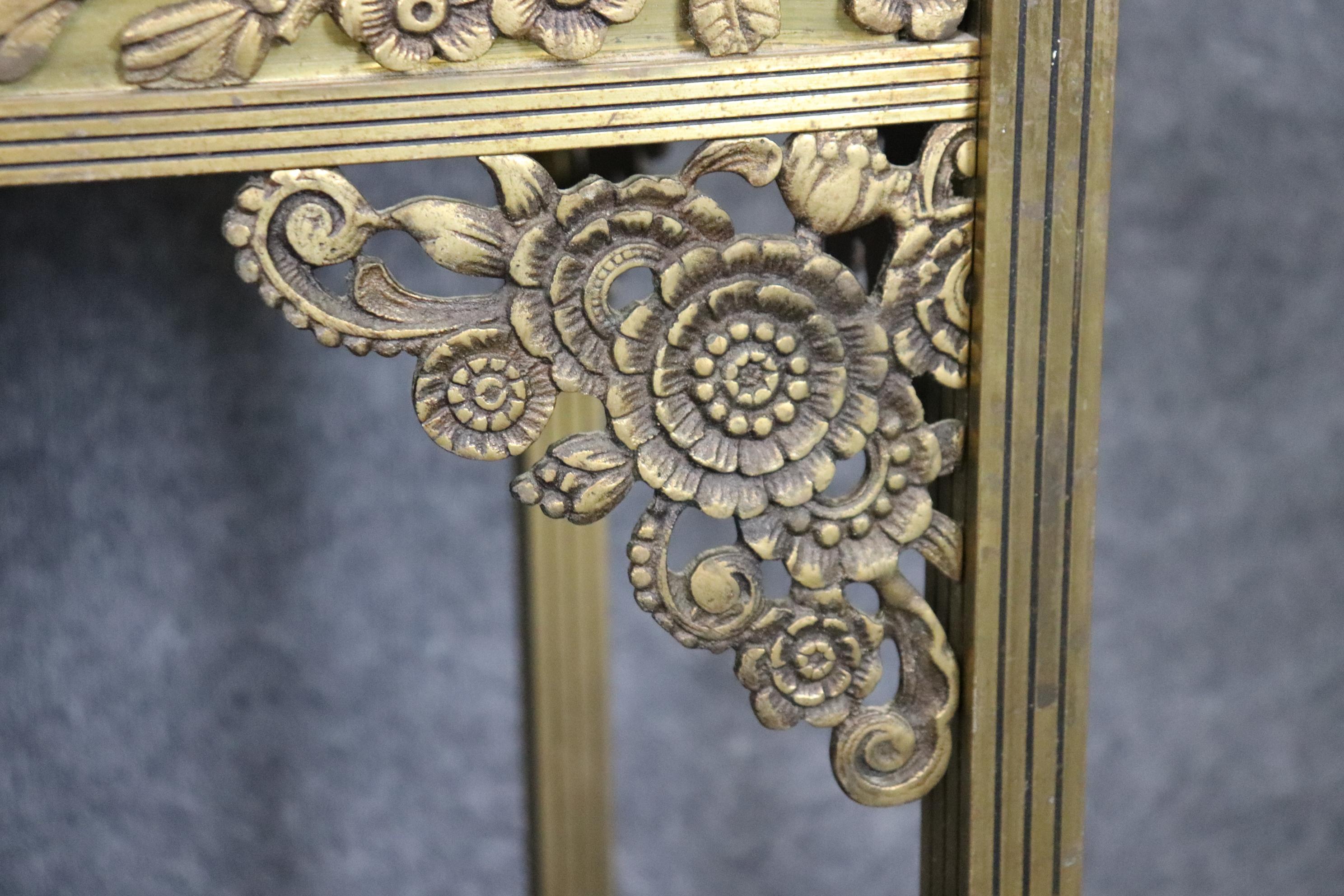 Raro tocador de bronce floral francés estilo Art Decó de Edgar Brandt ...