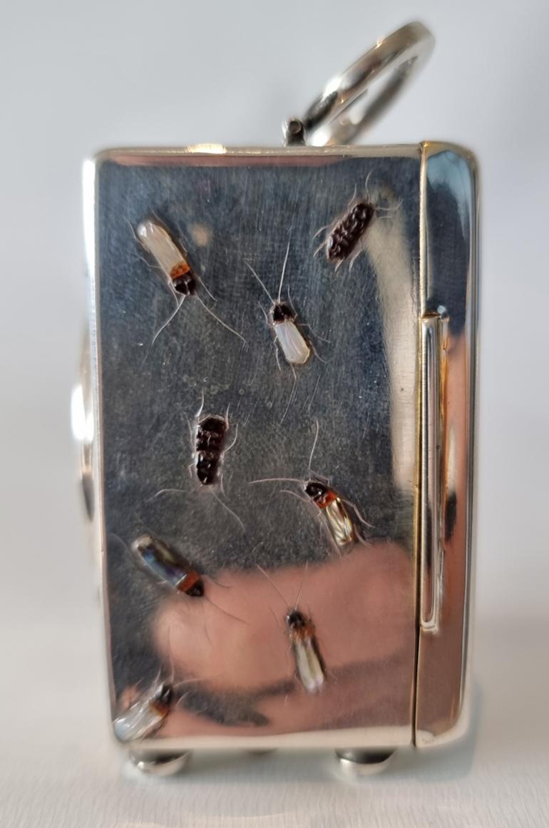 Rare Edwardian Shibayama and Silver Miniature Carriage Clock by Mojon ...