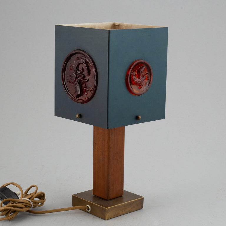 Einar Backstrom and Erik Holland signed table lamp Sweden 1960 For Sale ...