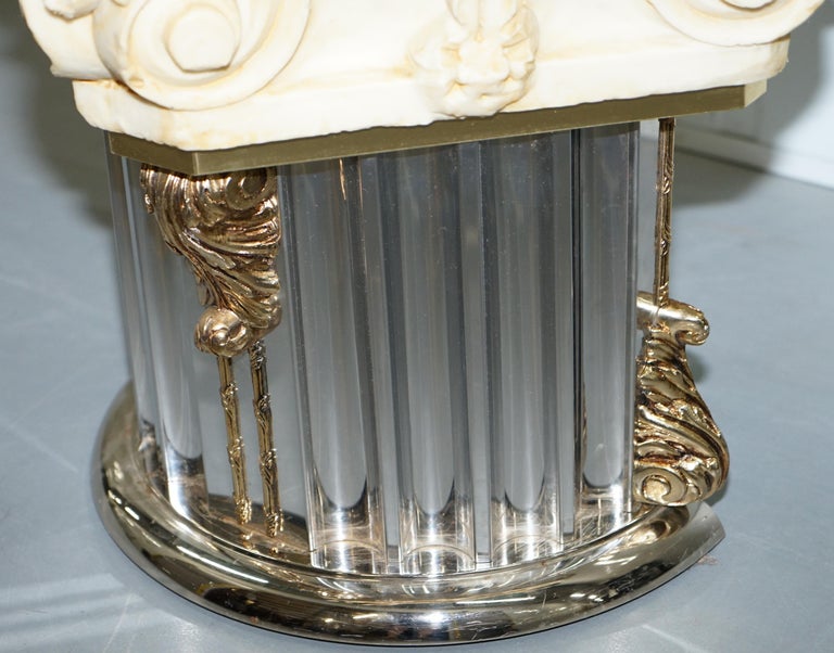 Rare Empire Classical Corinthian Pillar Console Table Base with Thick ...