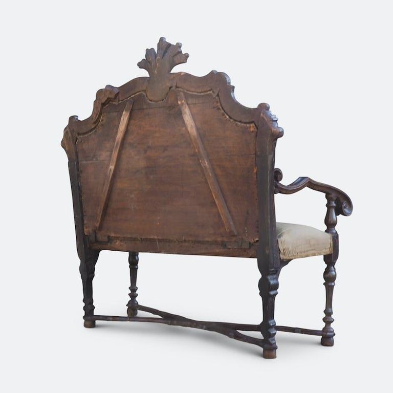 Rare English Early Oak and Upholstered Sofa, Late 17th Century For Sale ...