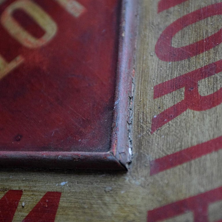 Rare English Hand Painted Railway Sign For Sale at 1stDibs