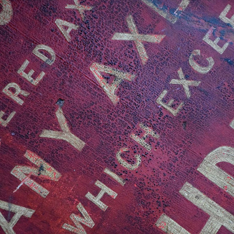 Rare English Hand Painted Railway Sign For Sale at 1stDibs