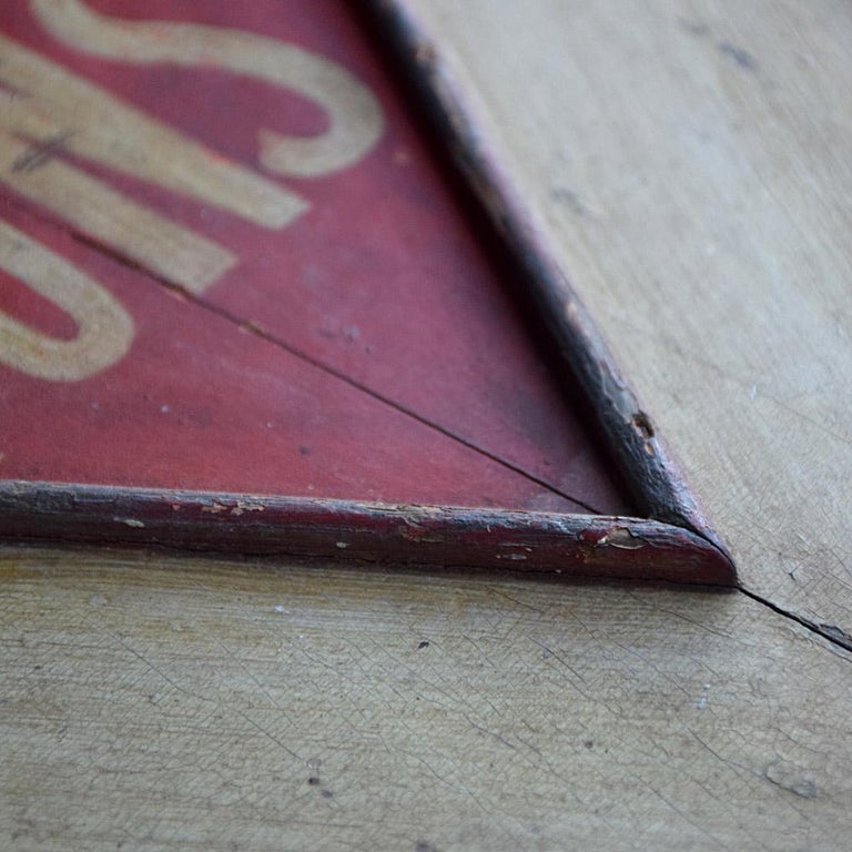 Rare English Hand Painted Railway Sign For Sale at 1stDibs