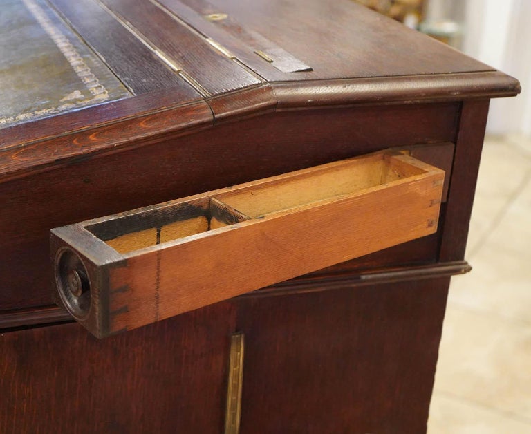 Rare English Oak Wooton Style 19th Century Desk with Rotating Drawers ...