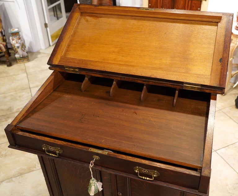 Rare English Oak Wooton Style 19th Century Desk with Rotating Drawers ...