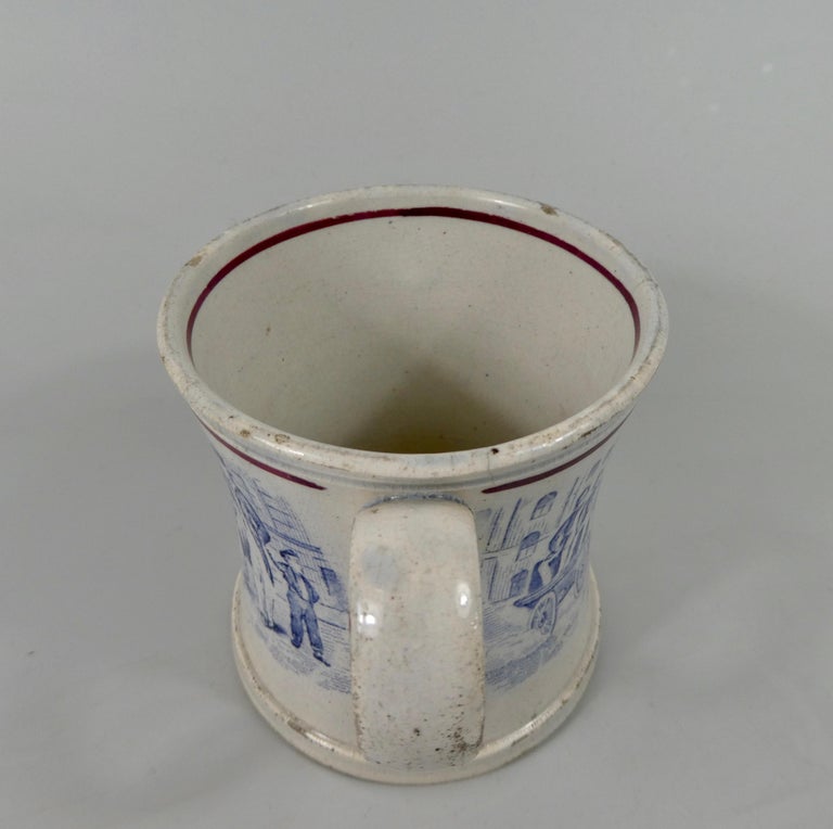 Rare English Pottery Mug ‘Fire Engine’, Dated 1876 at 1stDibs
