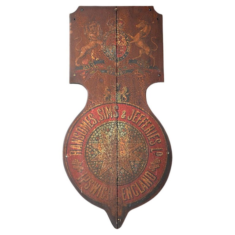 Rare English Victorian Advertising Trade Sign For Sale at 1stDibs