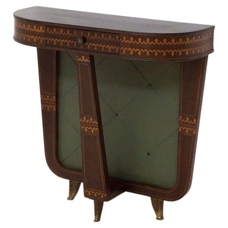 Rare Entrance Console by Paolo Buffa with Inlays and Brass For Sale at ...