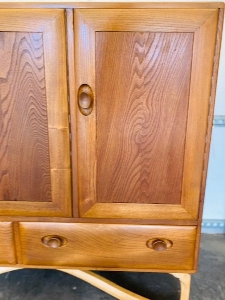 Rare Ercol Tall Sideboard / Drinks Cabinet, English, by Lucian Ercolani ...