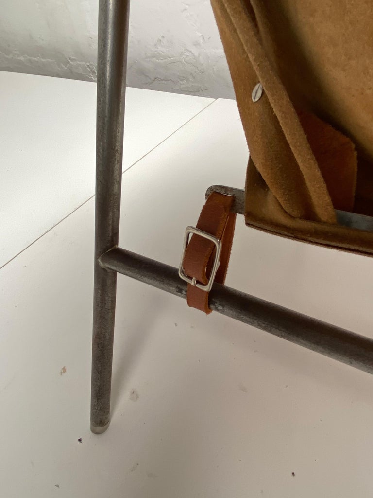 Rare Erik Ole Jørgensen Model BO 360 Suede Lounge Chair, Bovirke, Denmark For Sale at 1stDibs