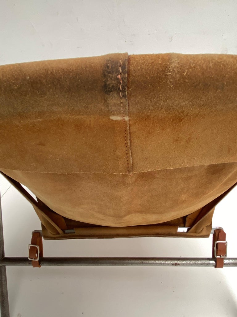 Rare Erik Ole Jørgensen Model BO 360 Suede Lounge Chair, Bovirke, Denmark For Sale at 1stDibs
