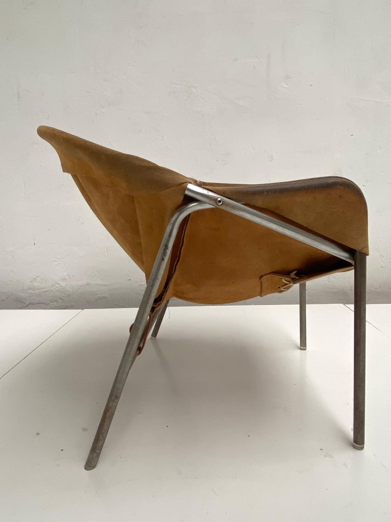 Rare Erik Ole Jørgensen Model BO 360 Suede Lounge Chair, Bovirke, Denmark For Sale at 1stDibs