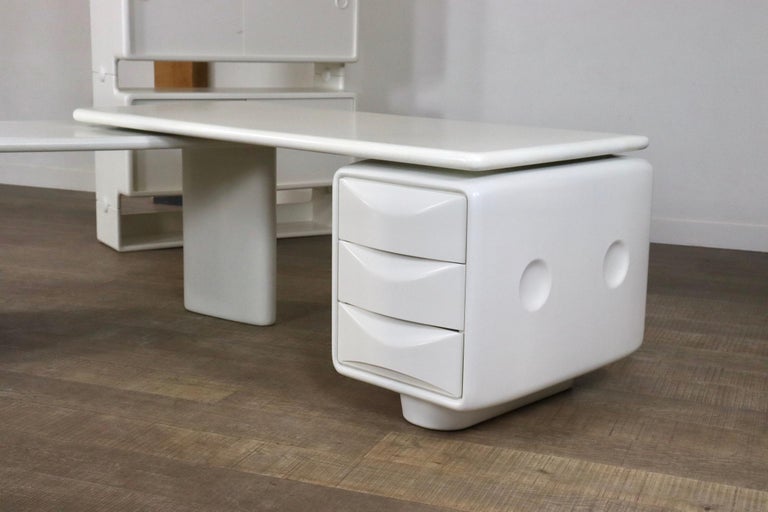 Rare Ernest Igl Jet corner writing desk and freestanding cabinet for ...