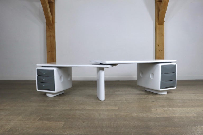 Rare Ernest Igl Jet Corner Writing Desk for Wilhelm Werndl, 1970s at ...