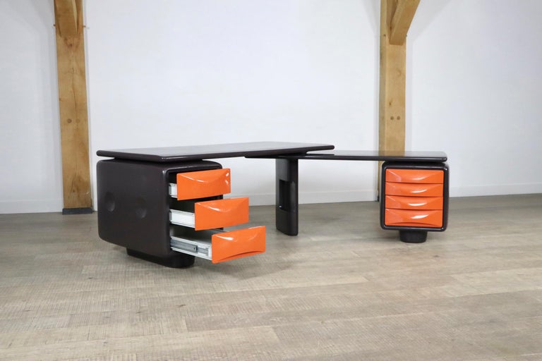 Rare Ernest Igl Jet Corner Writing Desk for Wilhelm Werndl, 1970s For ...