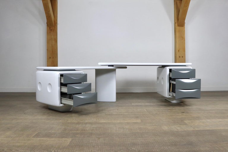 Rare Ernest Igl Jet Corner Writing Desk for Wilhelm Werndl, 1970s at ...