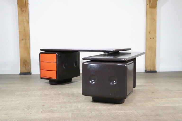 Rare Ernest Igl Jet Corner Writing Desk for Wilhelm Werndl, 1970s For ...