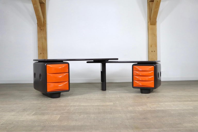 Rare Ernest Igl Jet Corner Writing Desk for Wilhelm Werndl, 1970s For ...