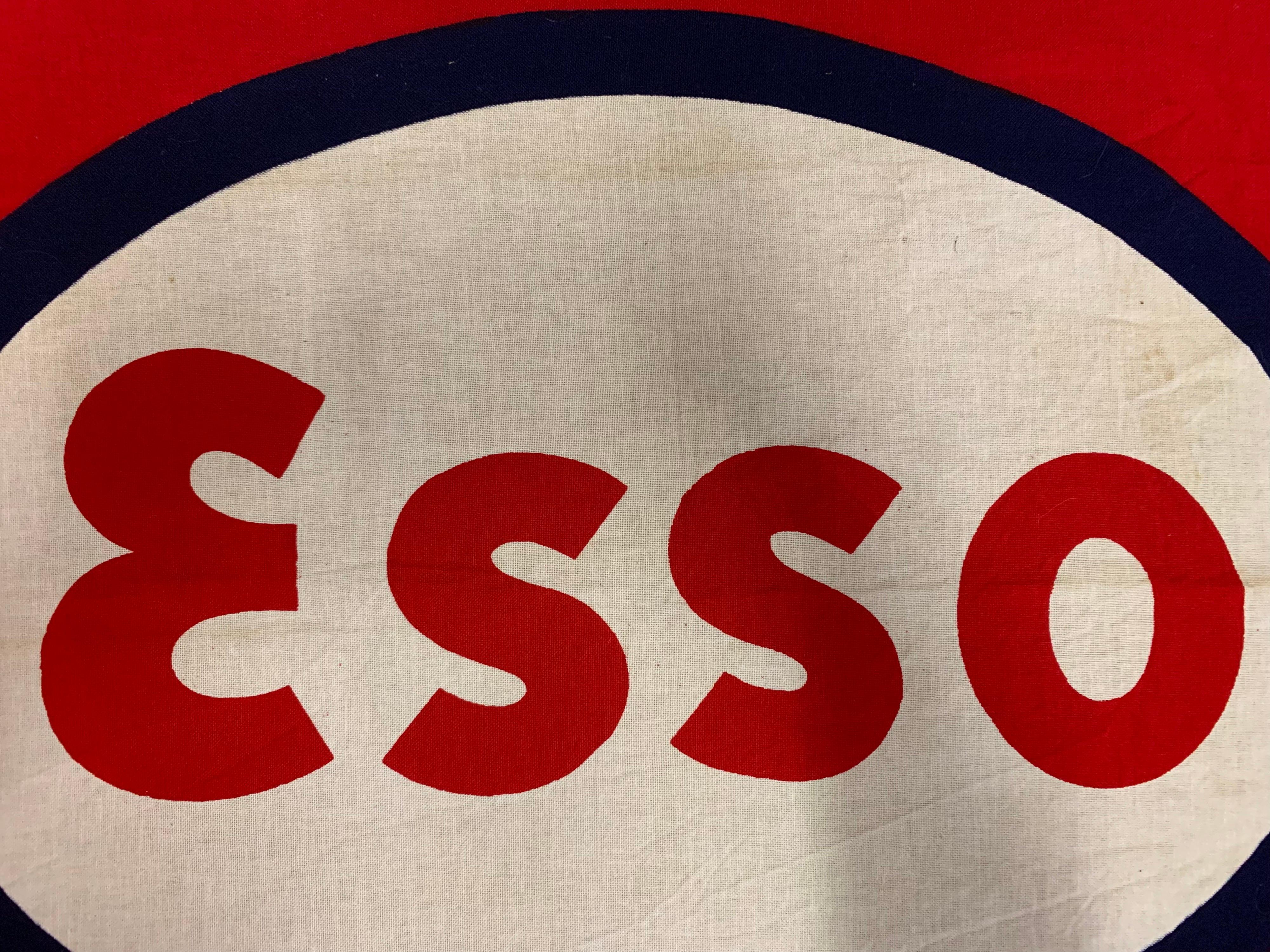 Rare Esso Linen Flag, Rotterdam Netherlands, 1960/70 Petronalia, Petrol ...