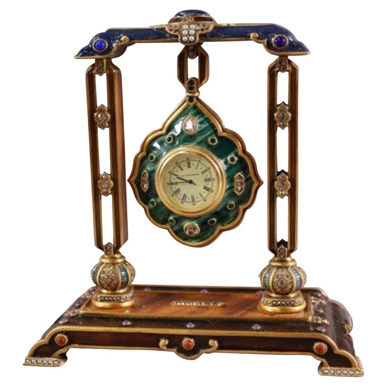 Rare Estate Jay Strongwater Harrison Hanging Pendant Clock For Sale at ...
