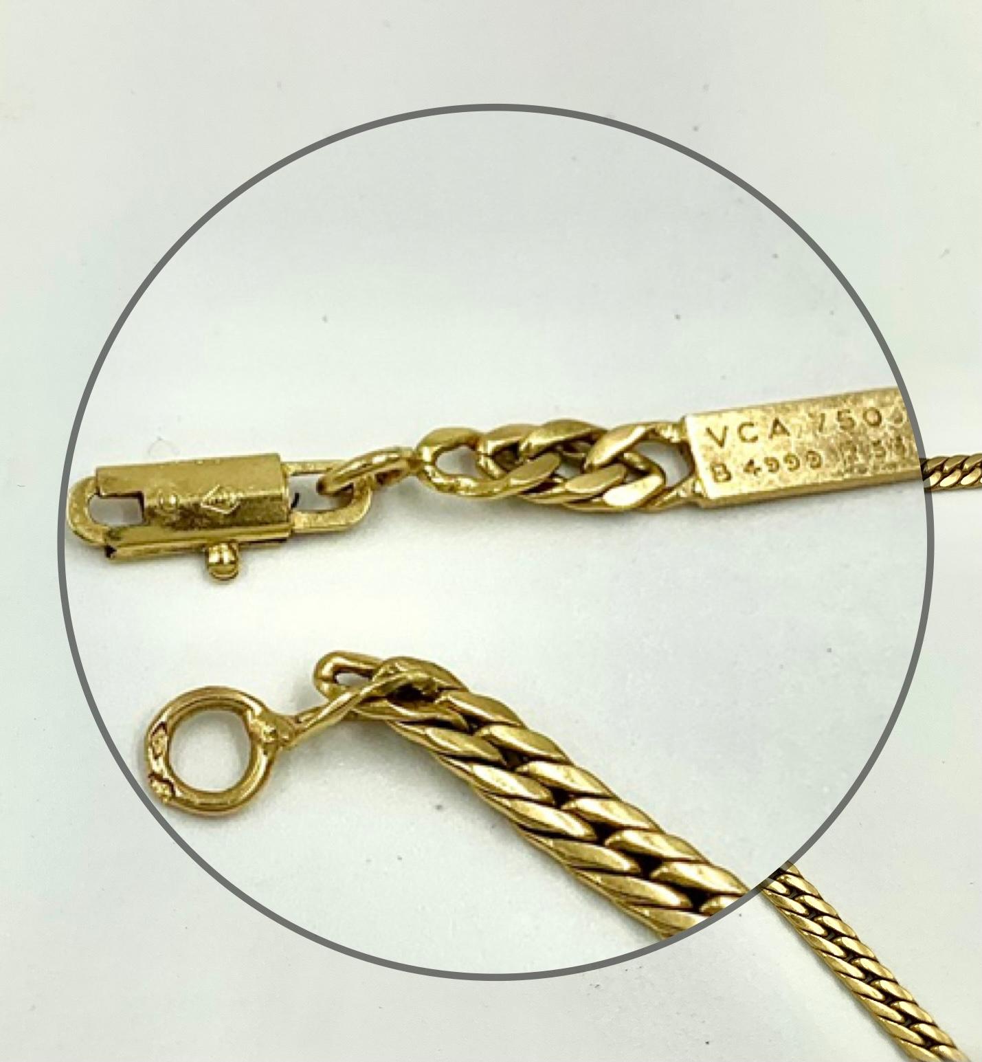 Rare Estate Van Cleef and Arpels Plique-a-Jour Enamel 18K Gold Necklace ...