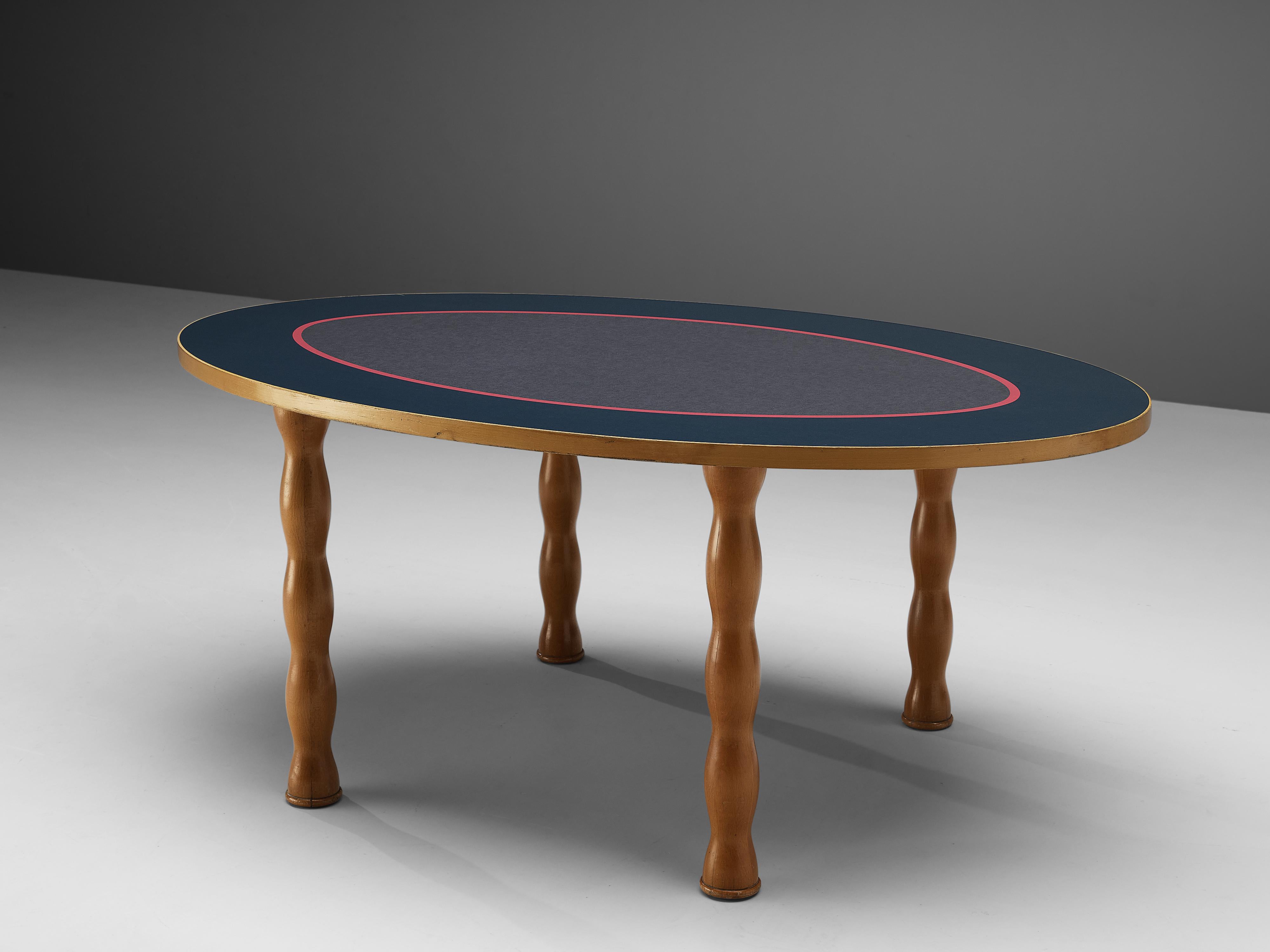 Rare Ettore Sottsass ‘Filicudi’ Dining Table with Oval Resin Top For ...