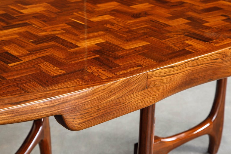 Rare Exotic Cocobolo Rosewood Dining Table by Don Shoemaker for Senal ...