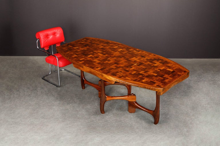 Rare Exotic Cocobolo Rosewood Dining Table by Don Shoemaker for Senal ...