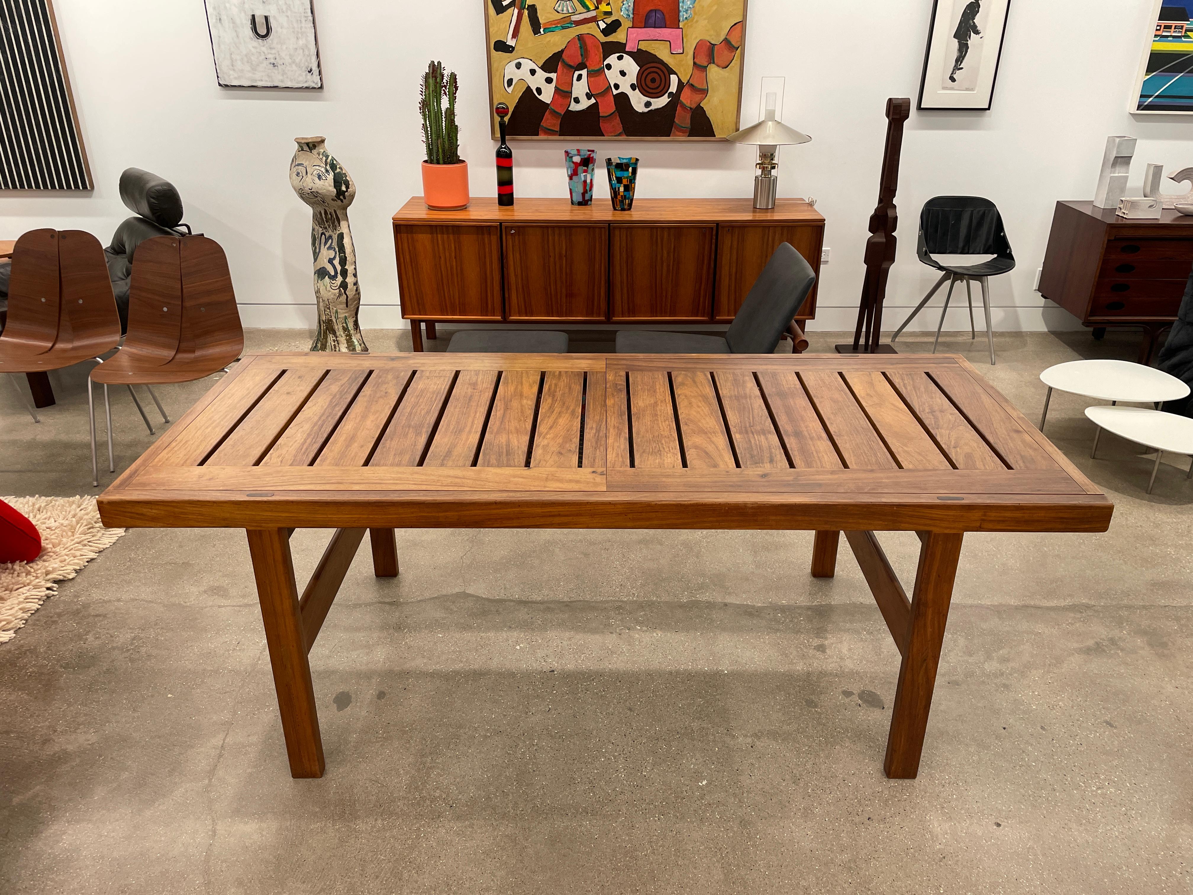Rare Extension Dining Table with Hidden Leaves by John Tabraham, 1960s ...