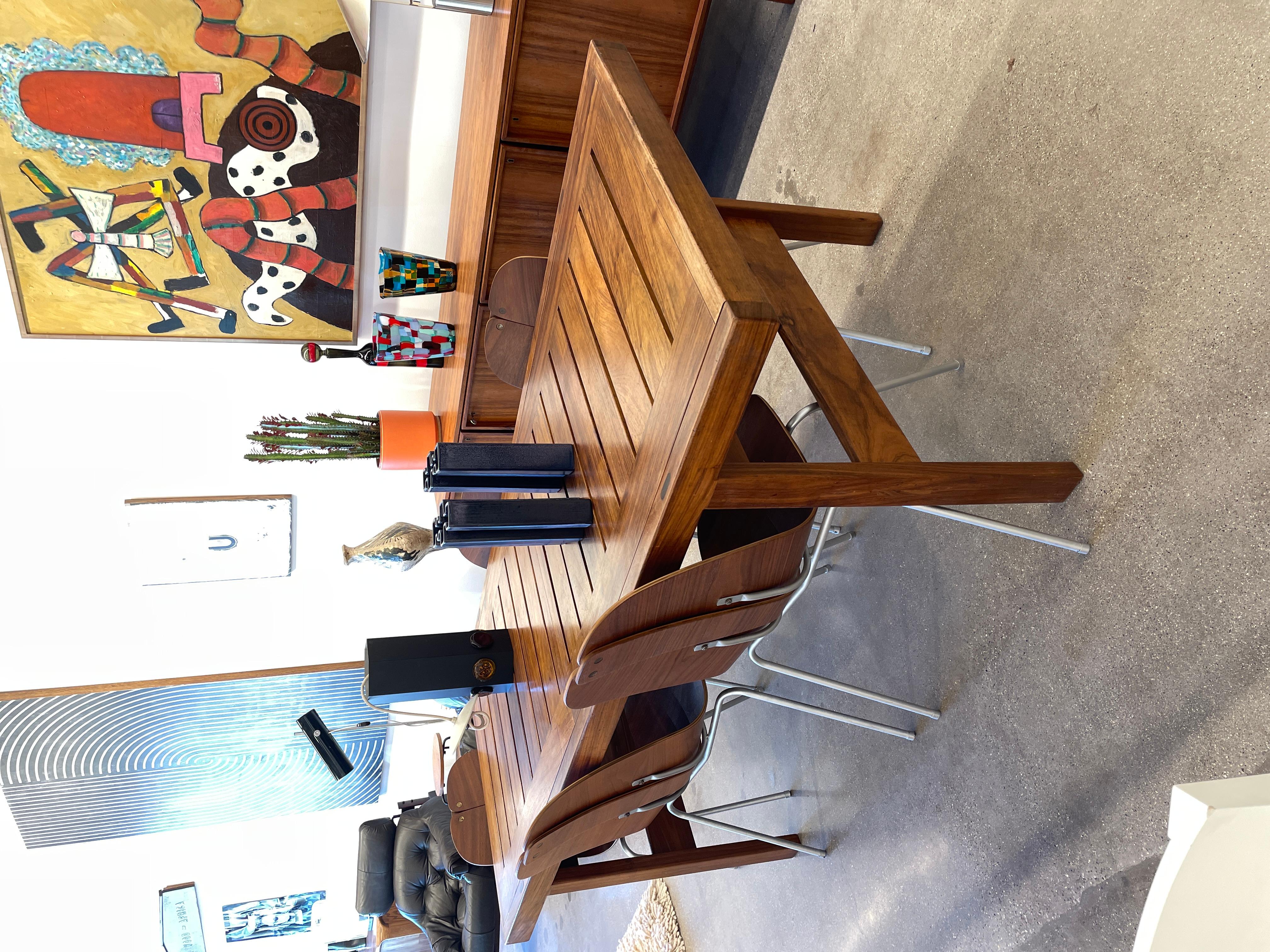 Rare Extension Dining Table with Hidden Leaves by John Tabraham, 1960s ...