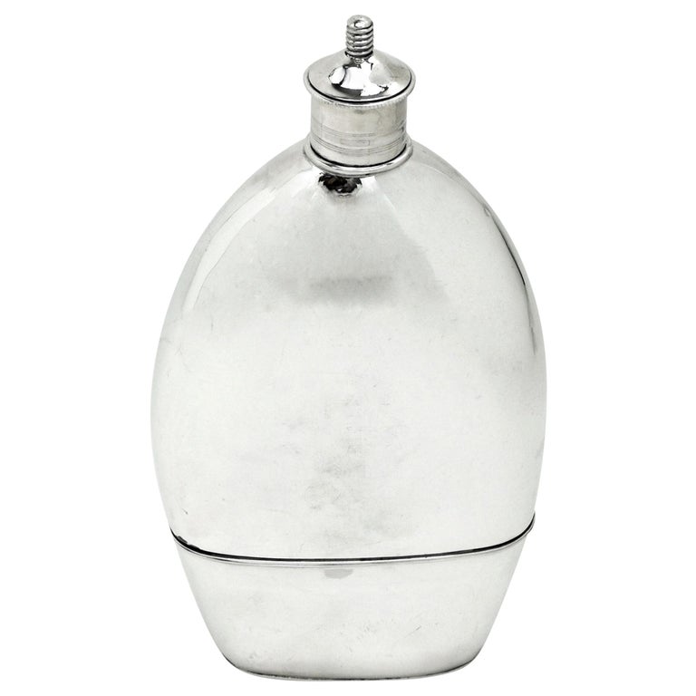 Rare Extra Large George III Hip Flask or Drinks Flask with Cup 1814 ...