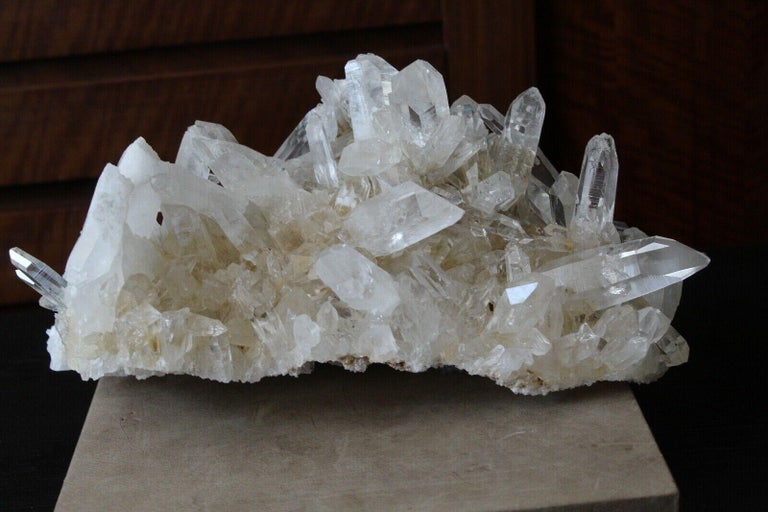 Rare Extra Large Natural Rock Crystal Quartz Cluster For Sale at 1stDibs