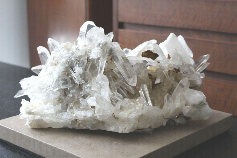 Rare Extra Large Natural Rock Crystal Quartz Cluster For Sale at 1stDibs