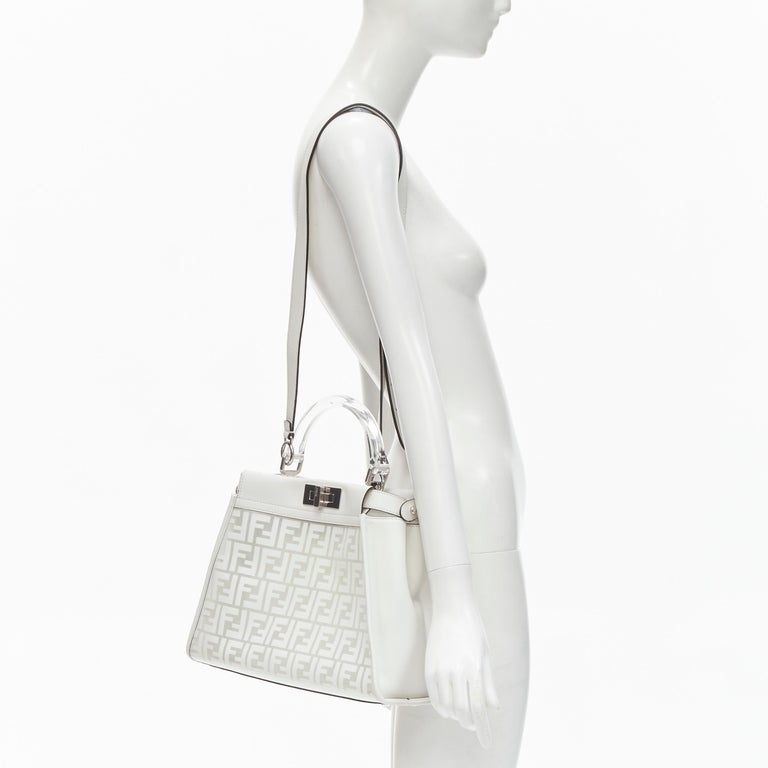 rare FENDI 2019 Limited Peekaboo FF Zucca clear PVC monogram perspex ...