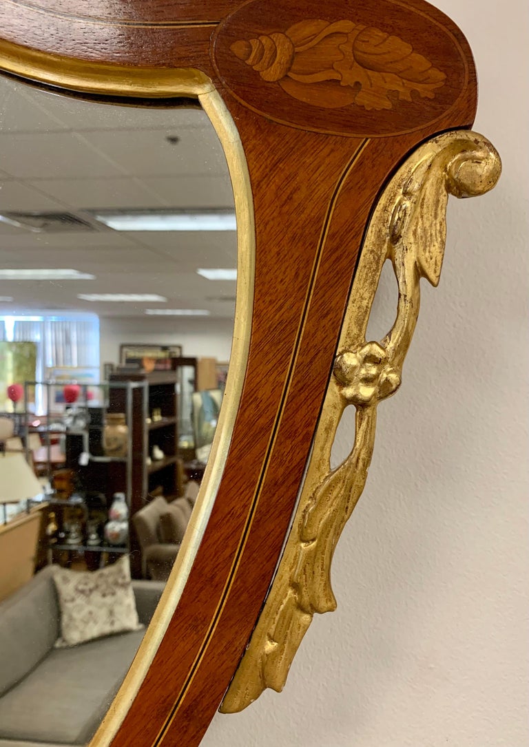 Rare Fineberg Wall Mirror with Oval Inlays and Carved Gilt Plume For ...