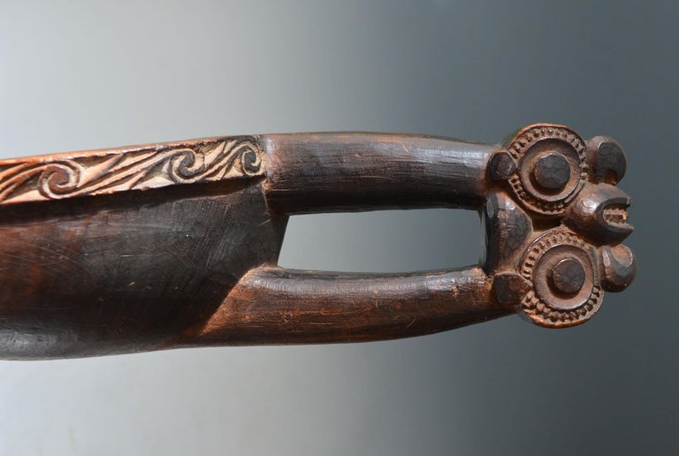 Rare Finely Carved Maori Canoe Bailer Oceanic Polynesian tribal Art For ...