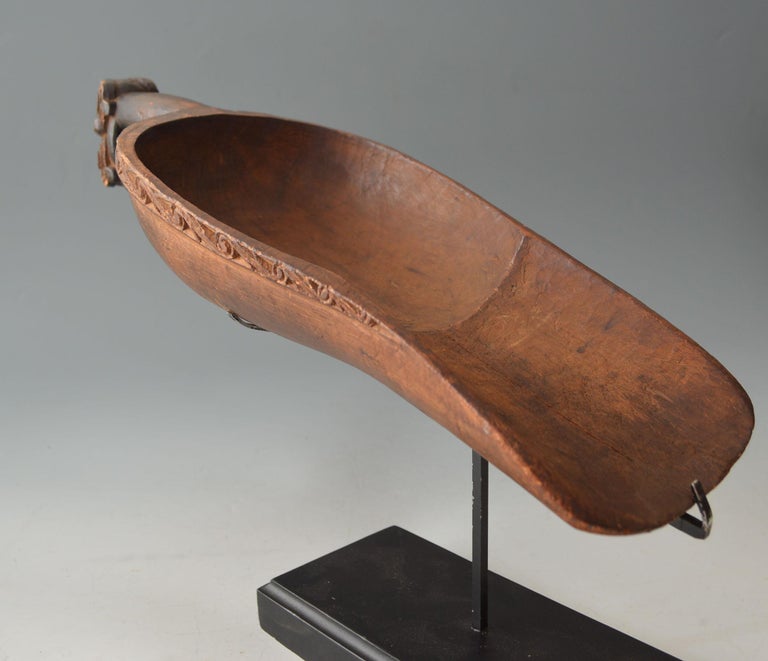 Rare Finely Carved Maori Canoe Bailer Oceanic Polynesian tribal Art For ...