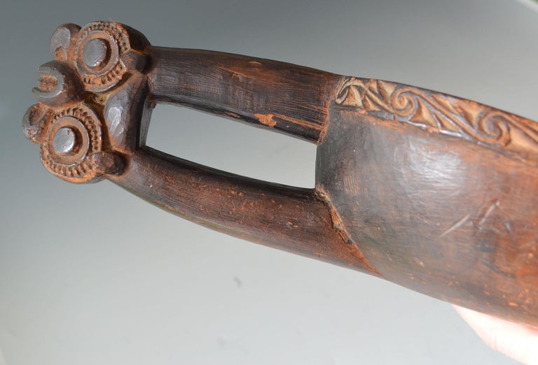 Rare Finely Carved Maori Canoe Bailer Oceanic Polynesian tribal Art For ...