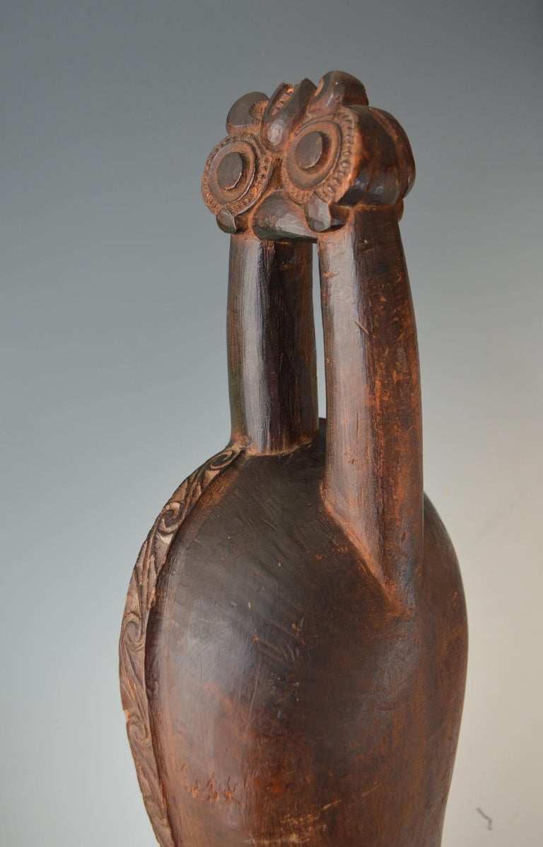 Rare Finely Carved Maori Canoe Bailer Oceanic Polynesian tribal Art For ...