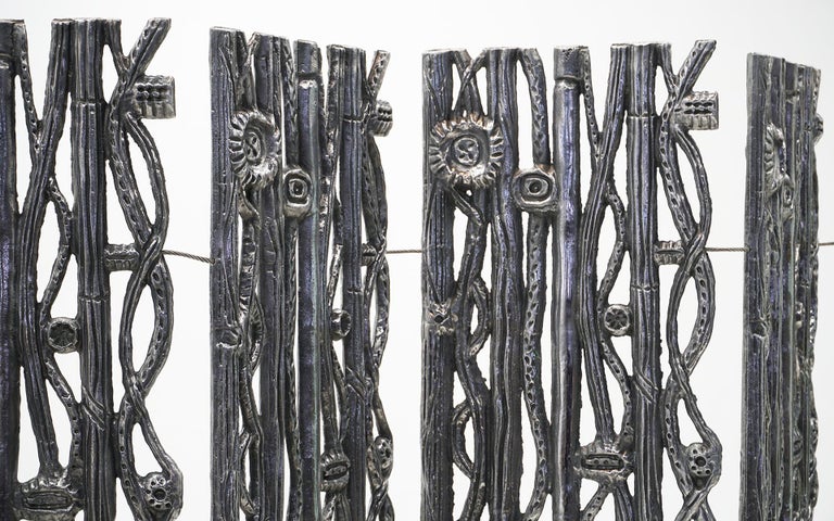 Rare Folding Screen by Arthur Court, USA, circa 1960, Polished Cast ...