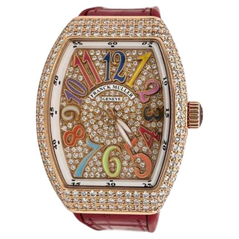 Rare Franck Muller Vanguard Color Dreams All-Diamond Watch For Sale at ...