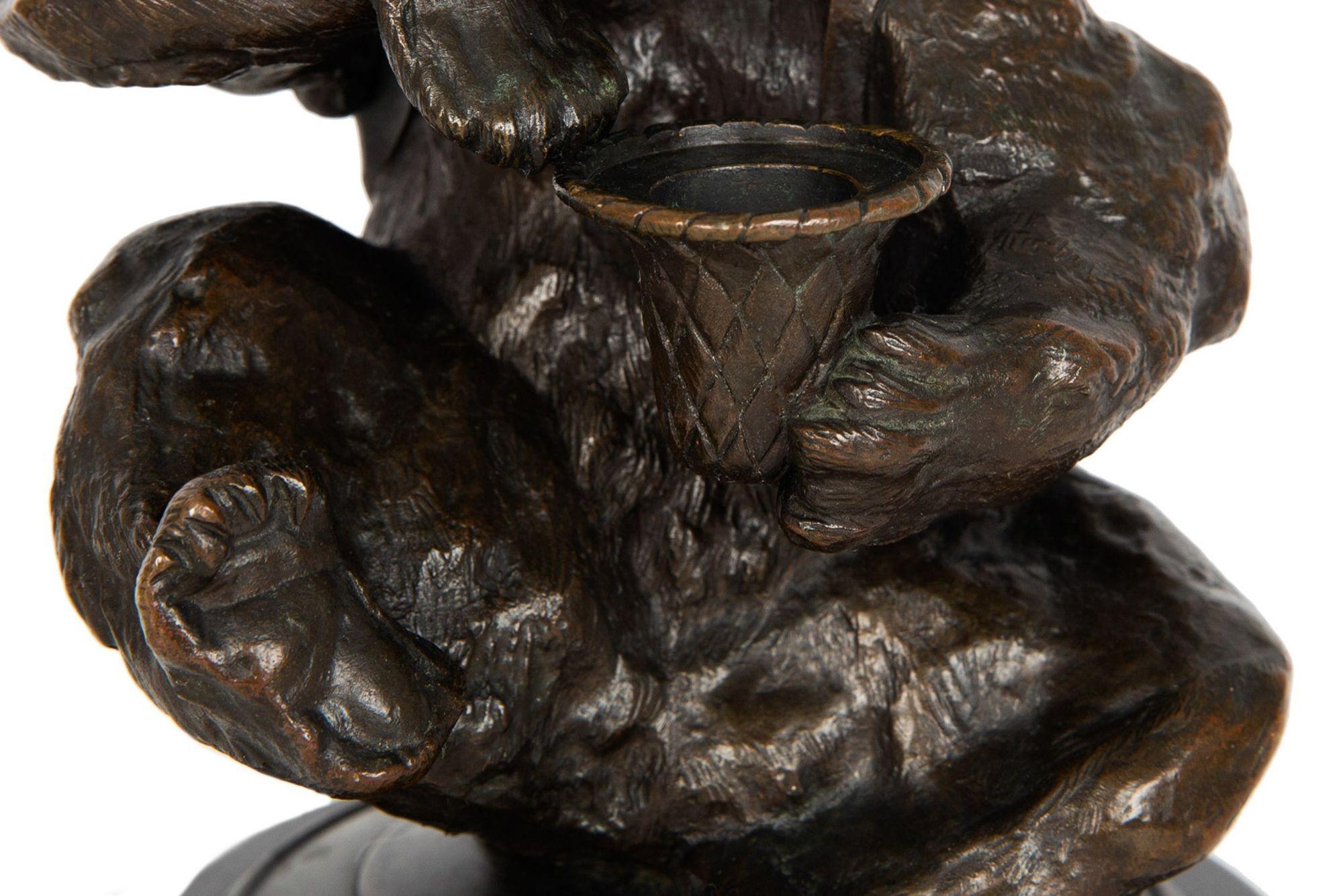 Rare French Bronze Sculpture “Harvester Bear” by Auguste Cain circa ...