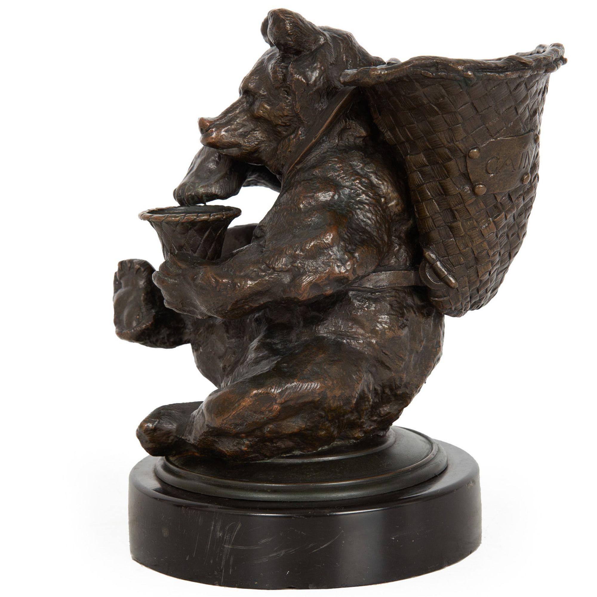 Rare French Bronze Sculpture “Harvester Bear” by Auguste Cain circa ...