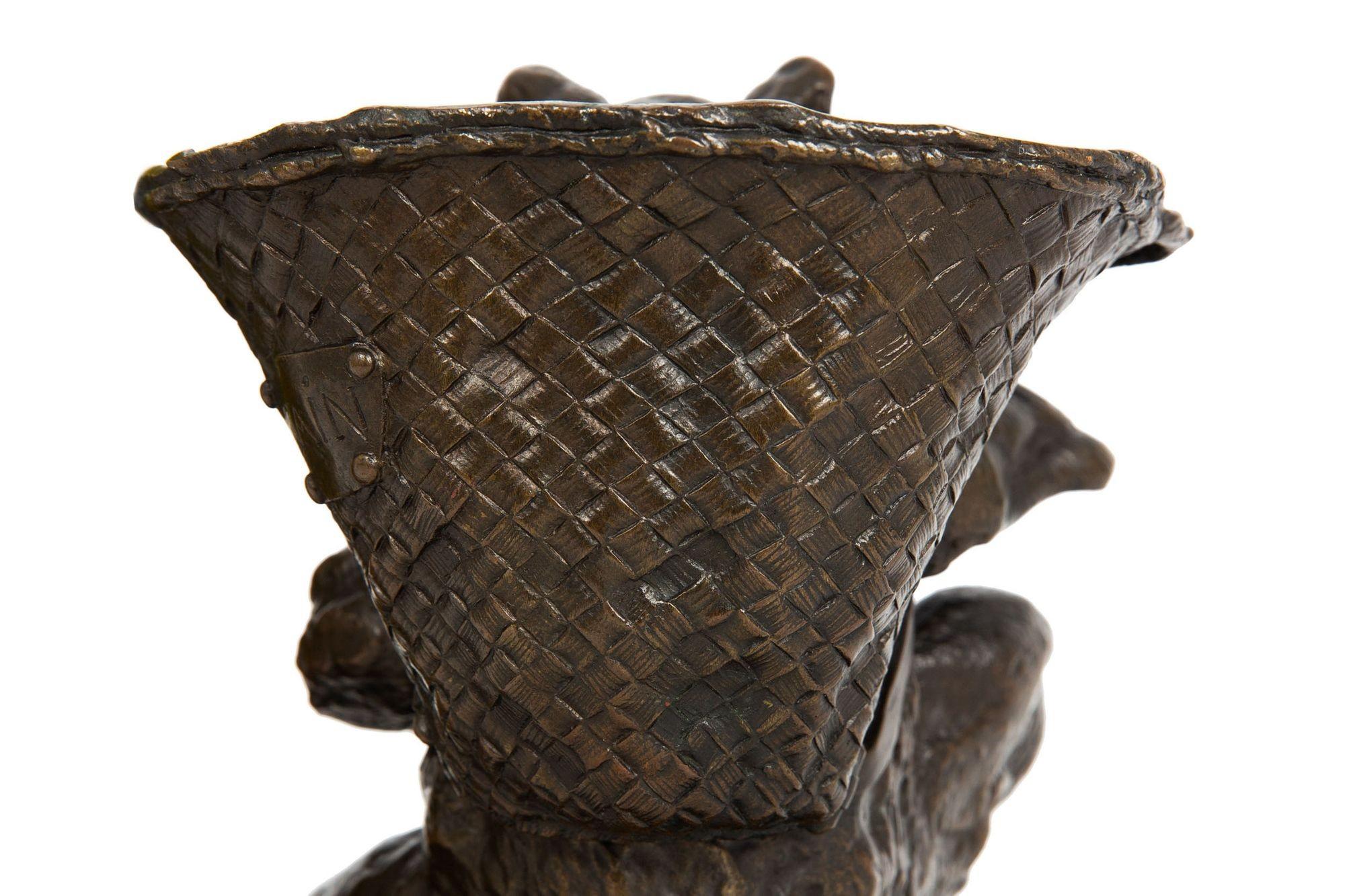 Rare French Bronze Sculpture “Harvester Bear” by Auguste Cain circa ...