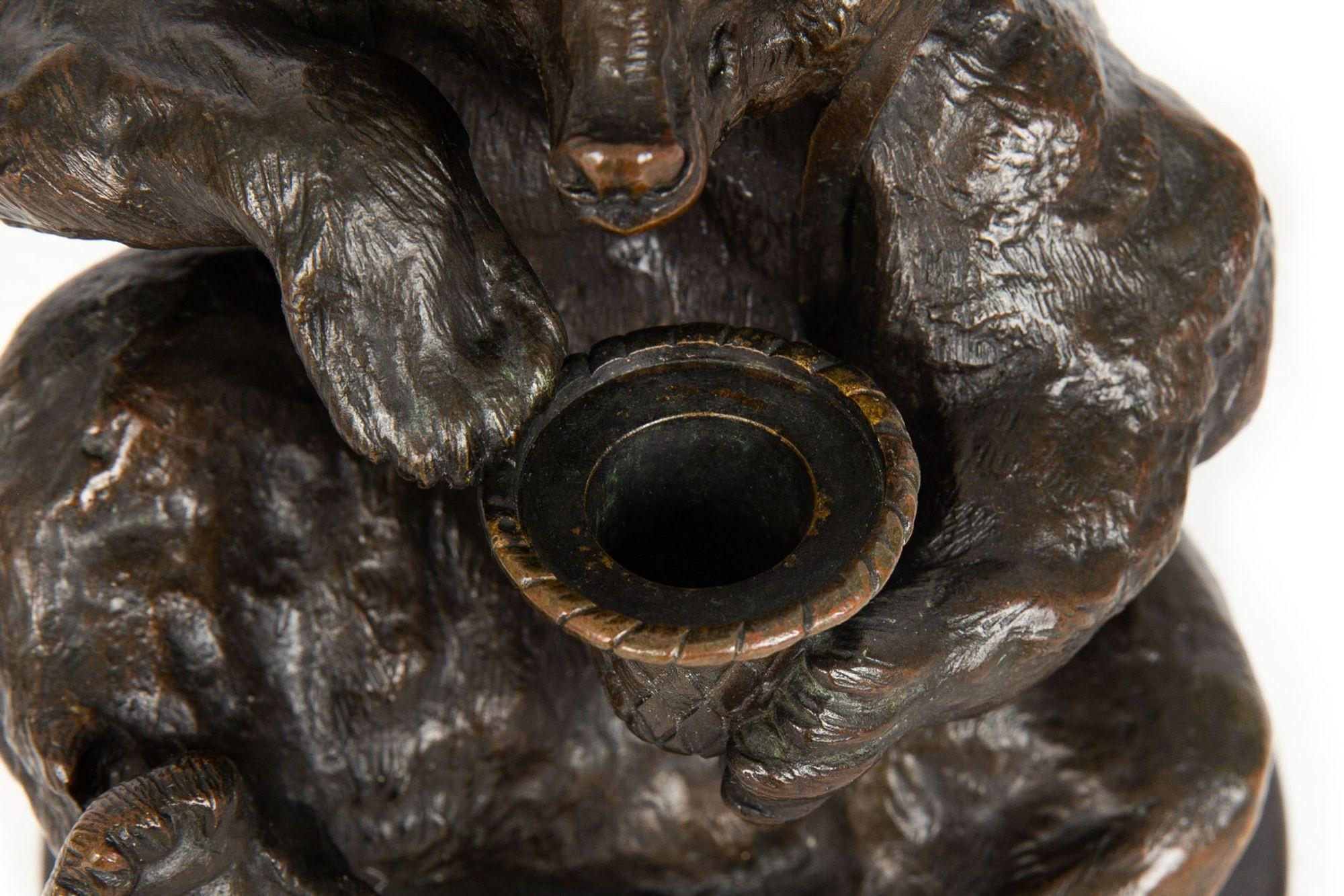 Rare French Bronze Sculpture “Harvester Bear” by Auguste Cain circa ...