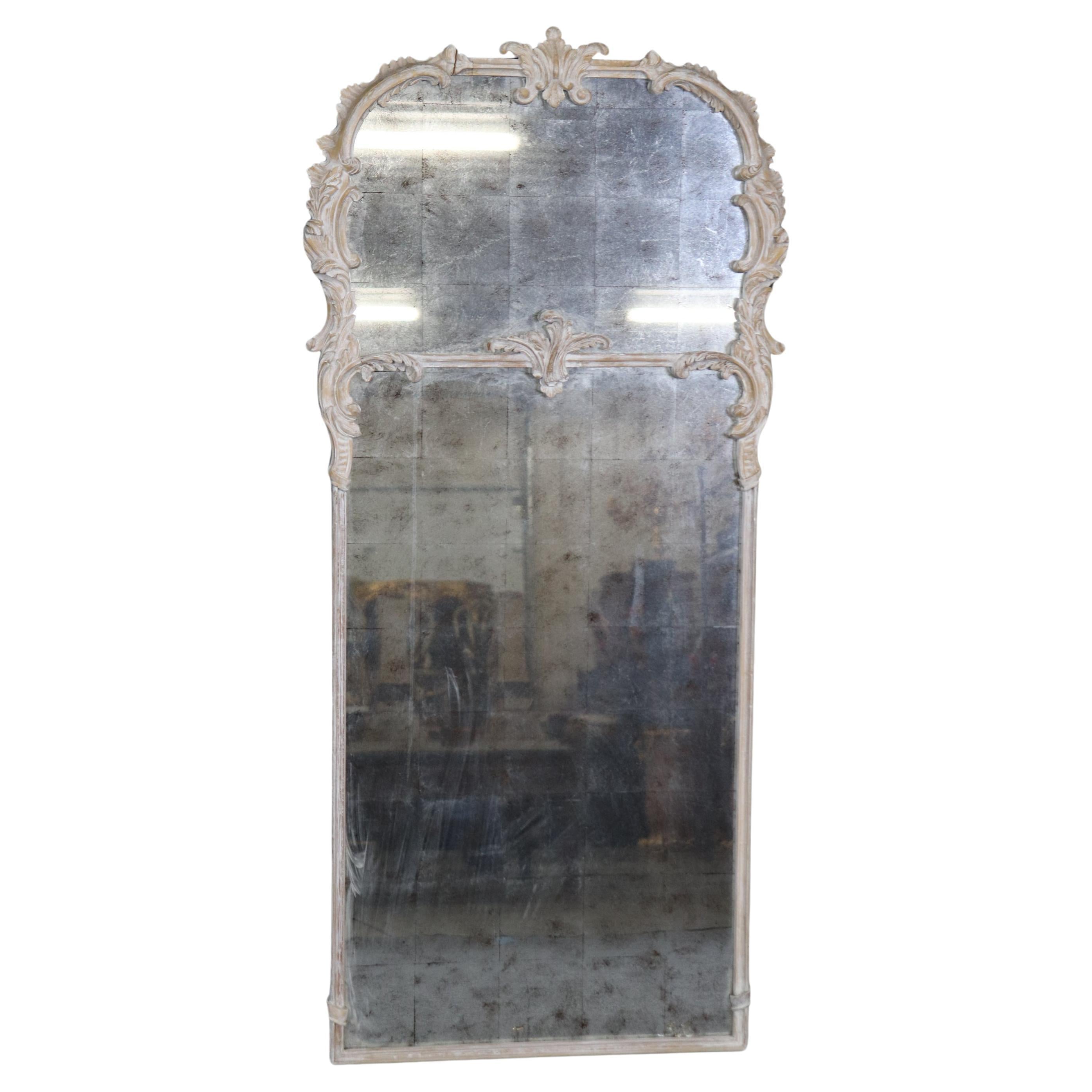 Rare French Carved Limed Beech Wood French Louis XV Eglomise Silver ...