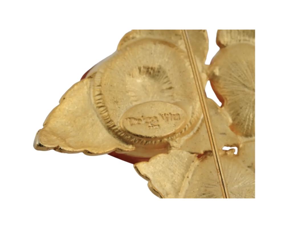 Rare French Dolce Vita Paris Costume Jewelry Brooch For Sale at 1stDibs