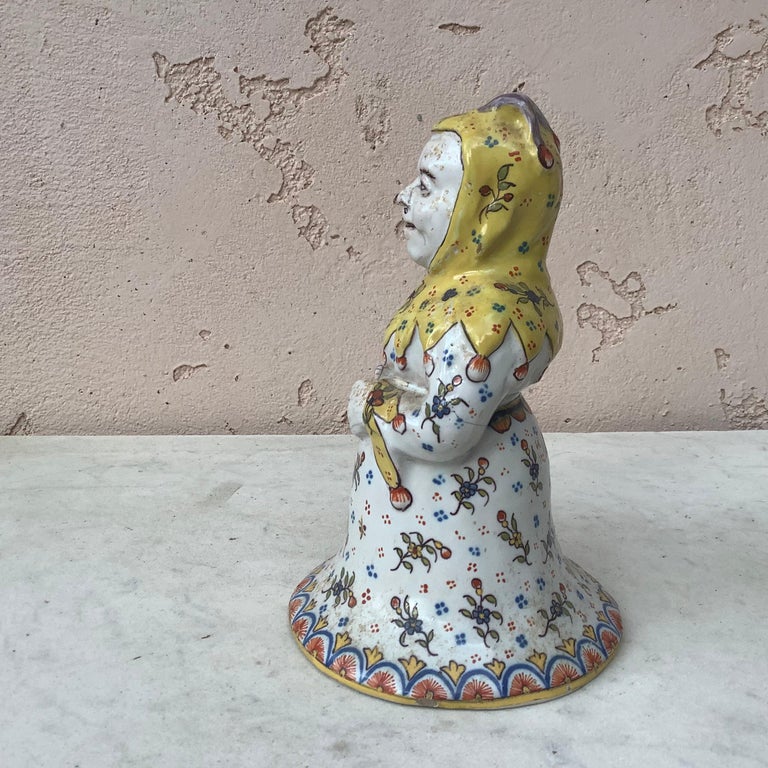 Rare French Faience Jester Bell Desvres, circa 1890 at 1stDibs