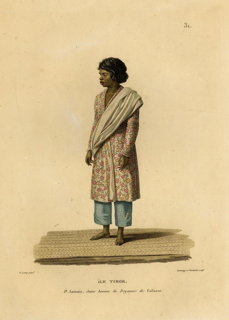 Rare Full-Length Portrait of a Native from the Indonesian Island Timor ...